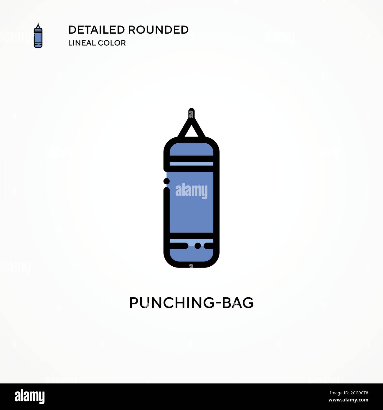 Punching-bag vector icon. Modern vector illustration concepts. Easy to ...