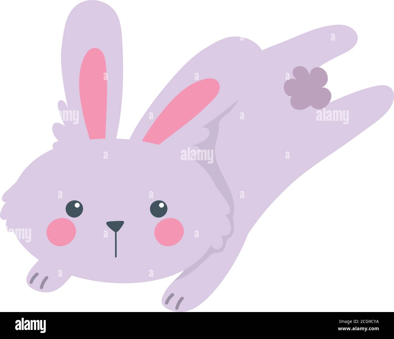 jumping rabbit animal cartoon isolated icon style vector illustration ...