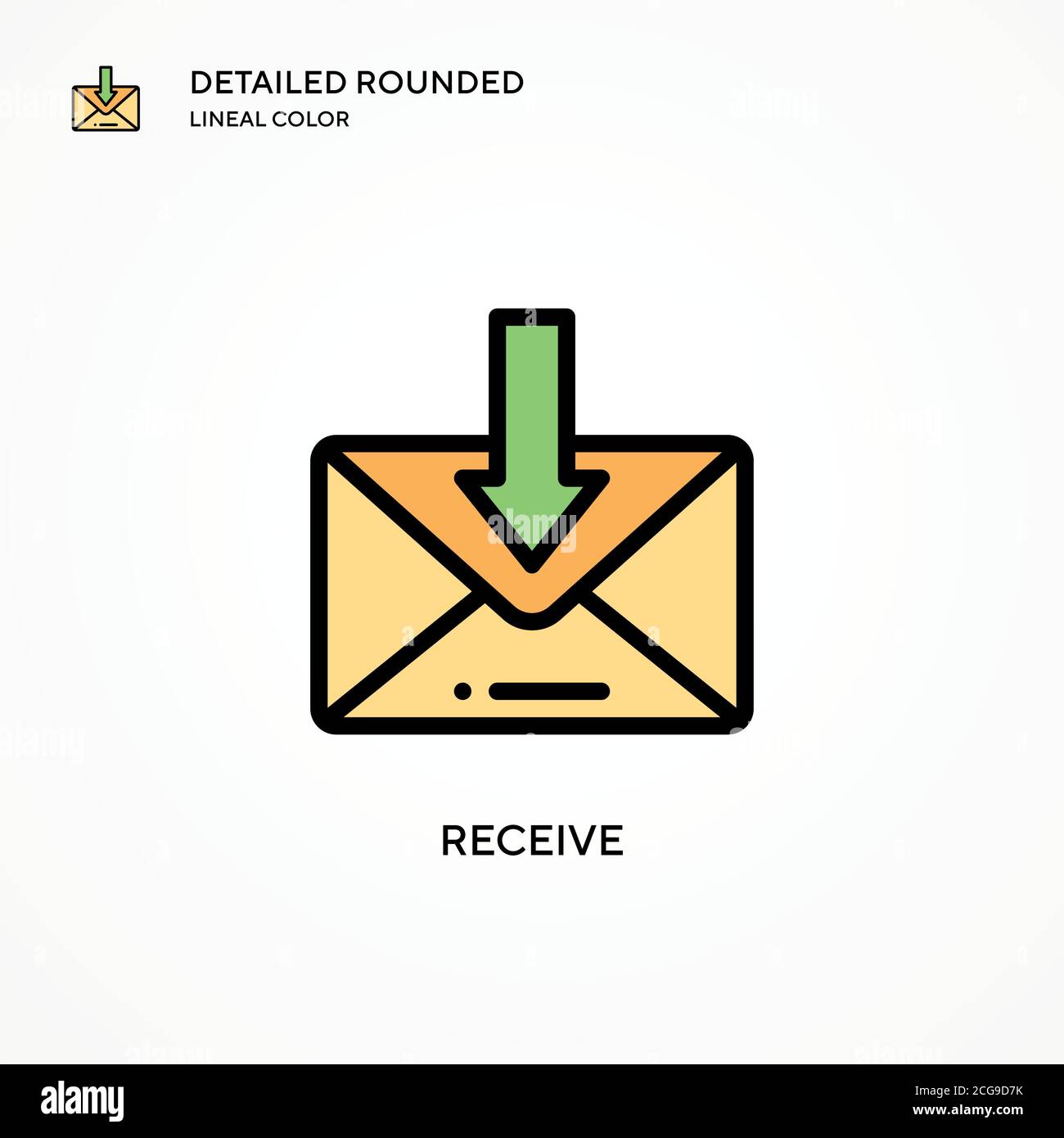 Receive vector icon. Modern vector illustration concepts. Easy to edit ...