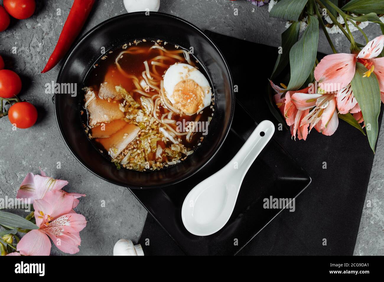 Tofu in broth shiitake hi-res stock photography and images - Alamy