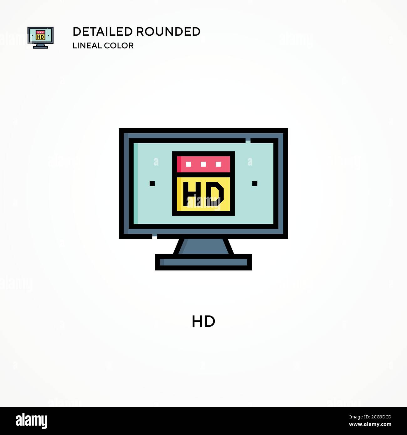Hd vector icon. Modern vector illustration concepts. Easy to edit and ...