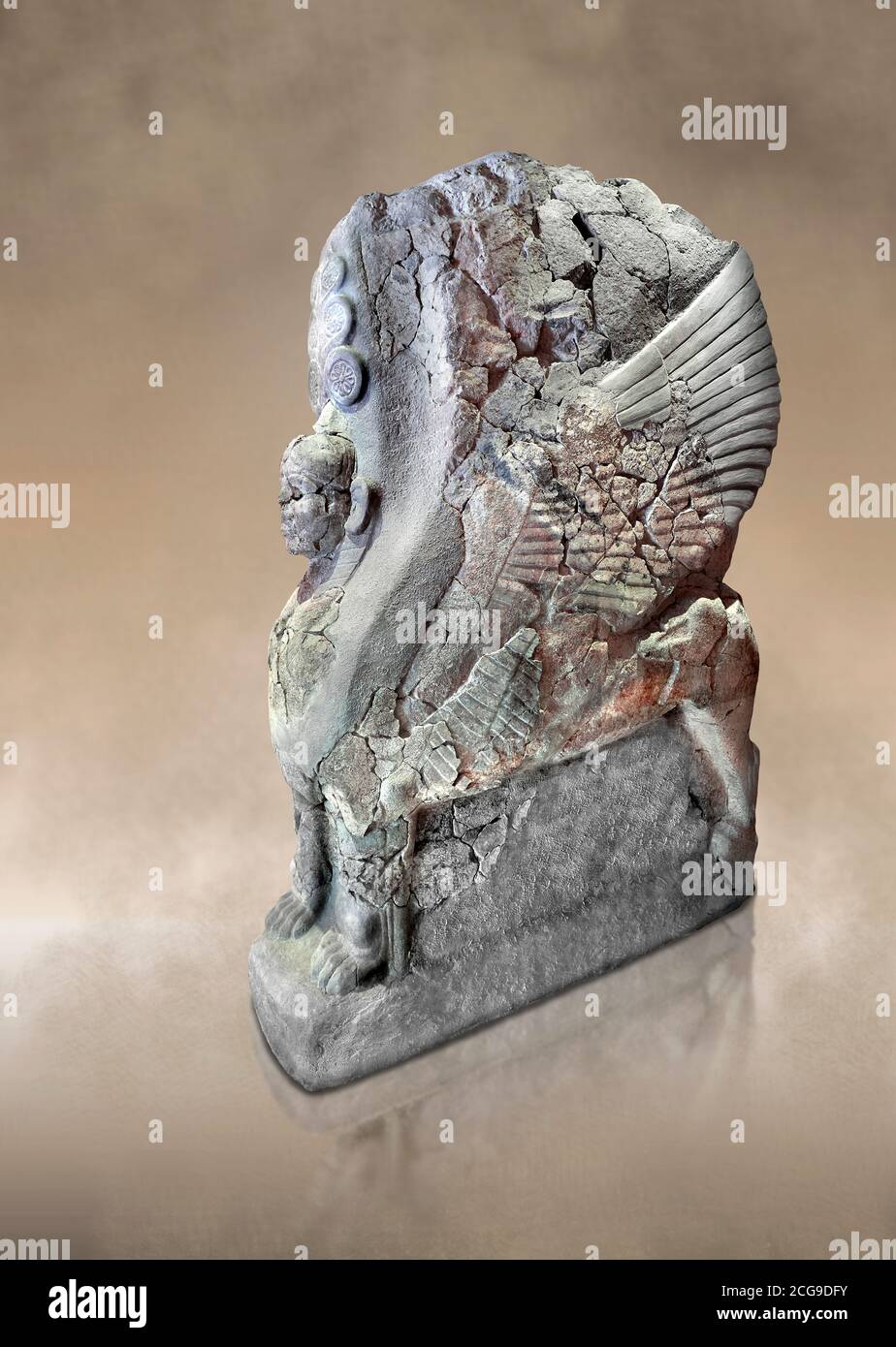 Hittite sphinx sculpture of one of the 4 sphinx's from the Sphinx gate ...
