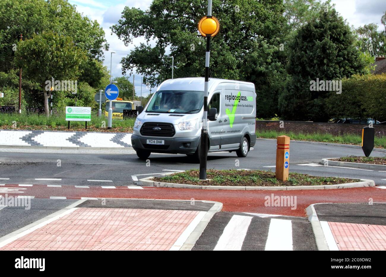 Cambridge.UK. Britain's first Dutch-style roundabout, which prioritises ...