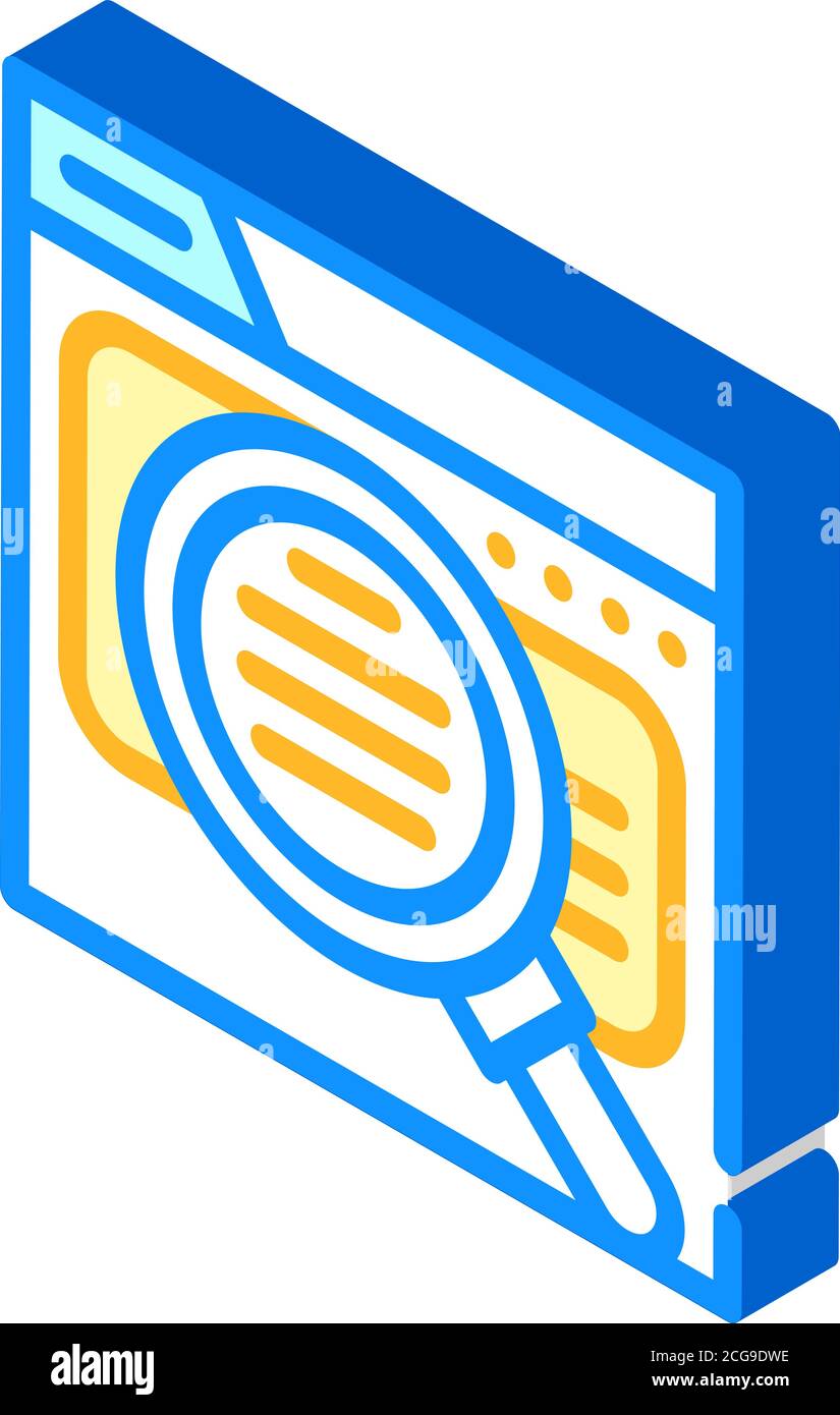 review research isometric icon vector isolated illustration Stock ...