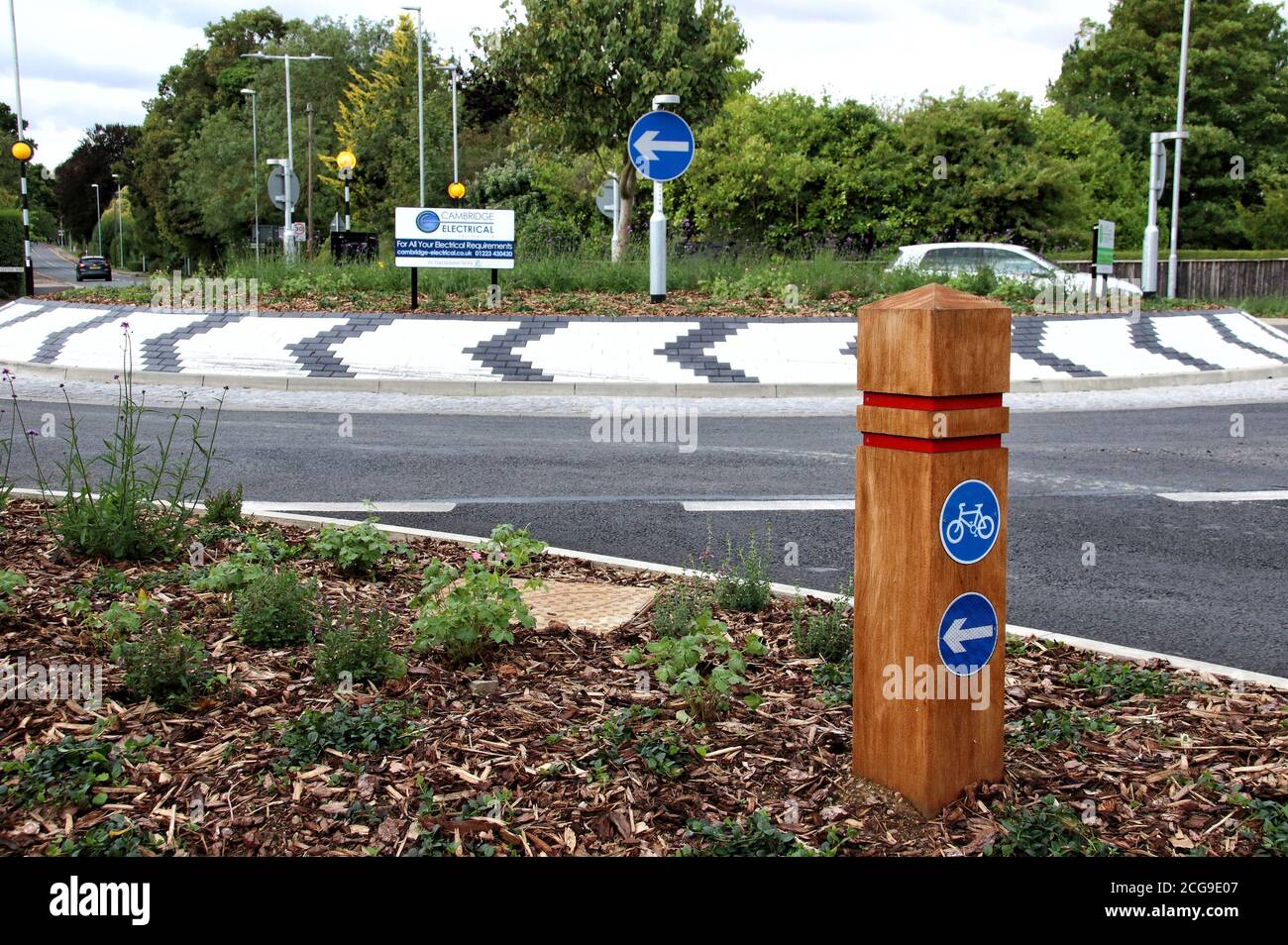 Cambridge.UK. Britain's first Dutch-style roundabout, which prioritises ...