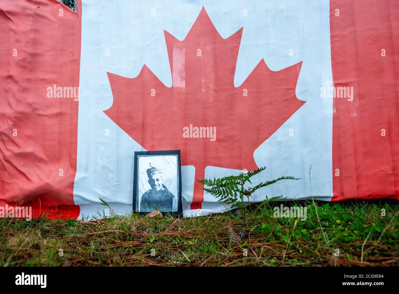 Canadian war memorial in the New Forest Stock Photo - Alamy