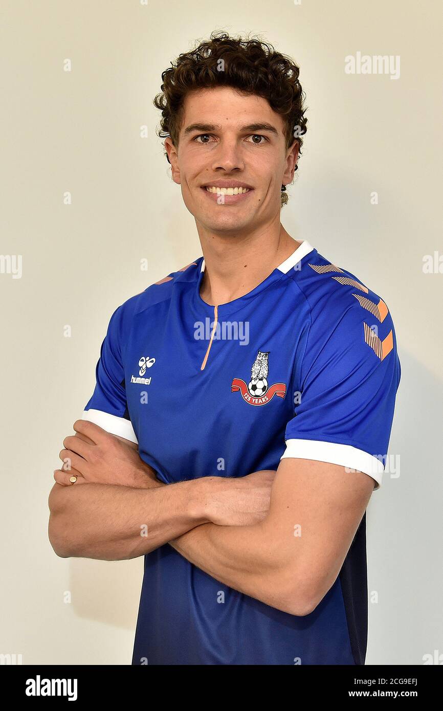 OLDHAM, ENGLAND. SEPTEMBER 6th 2020. George Blackwood at Boundary Park ...