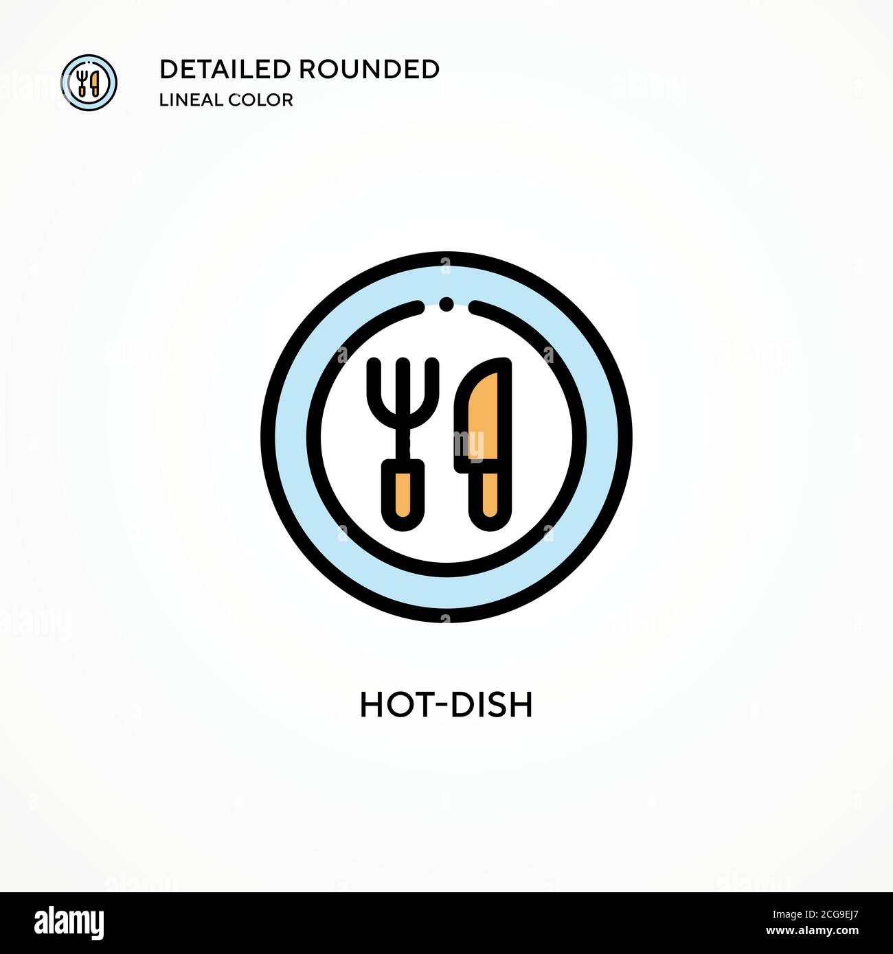 Hot-dish vector icon. Modern vector illustration concepts. Easy to edit ...