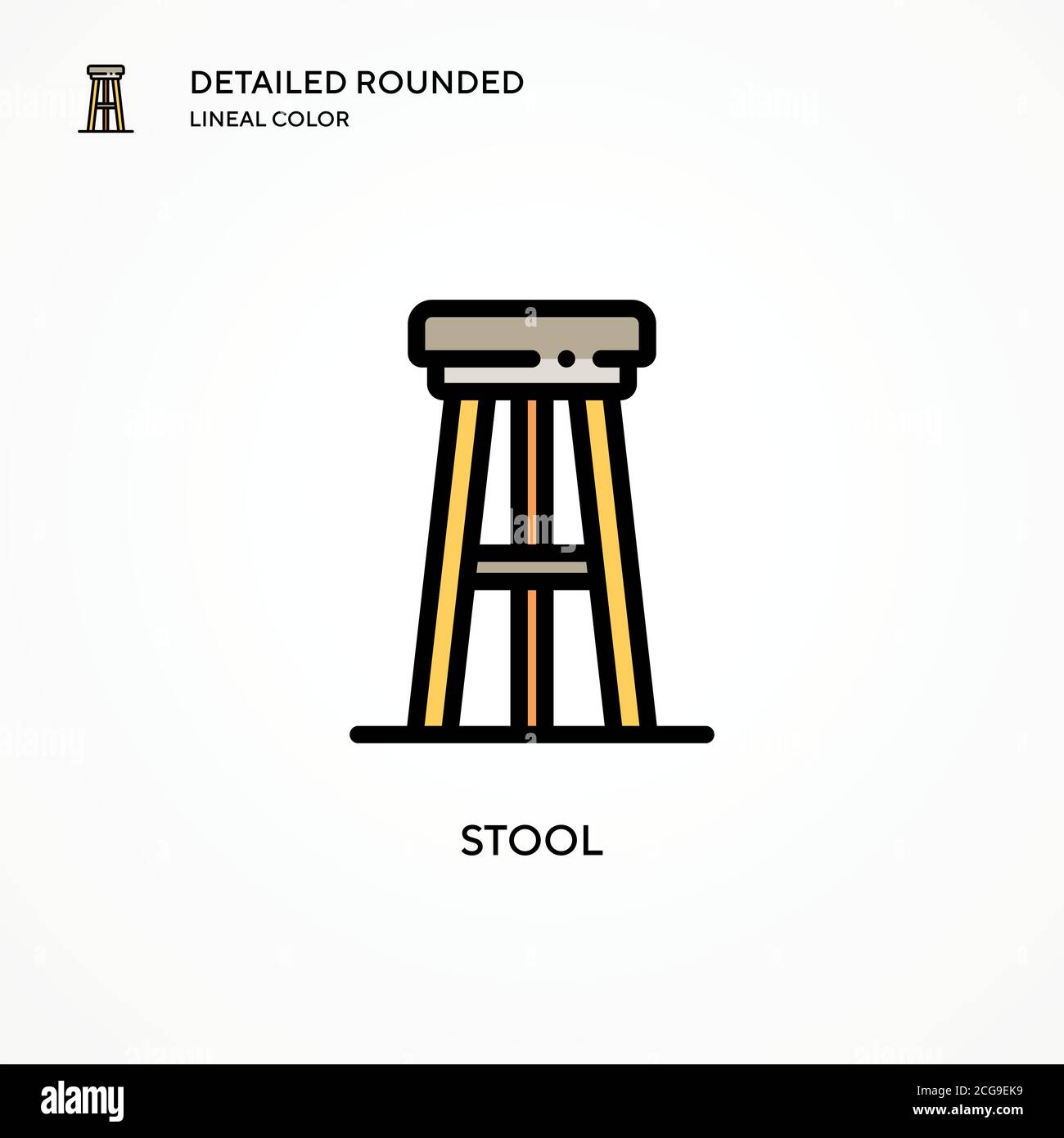 Stool vector icon. Modern vector illustration concepts. Easy to edit ...
