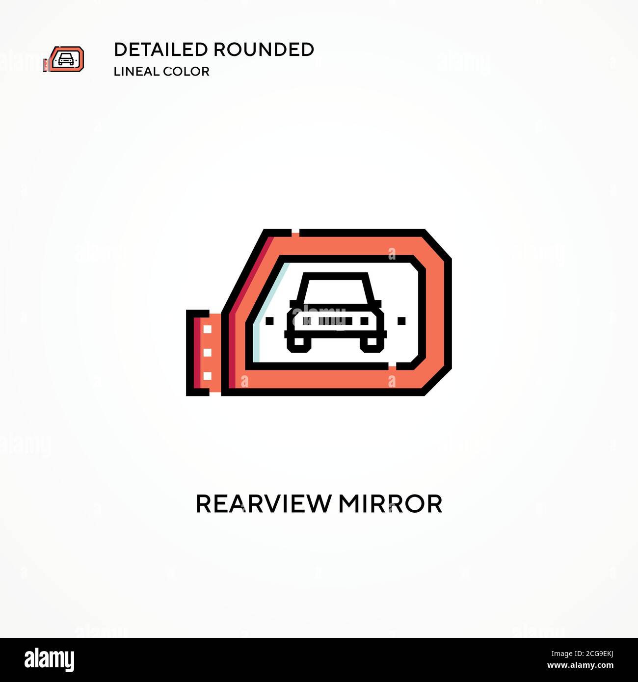 Rearview mirror vector icon. Modern vector illustration concepts. Easy ...