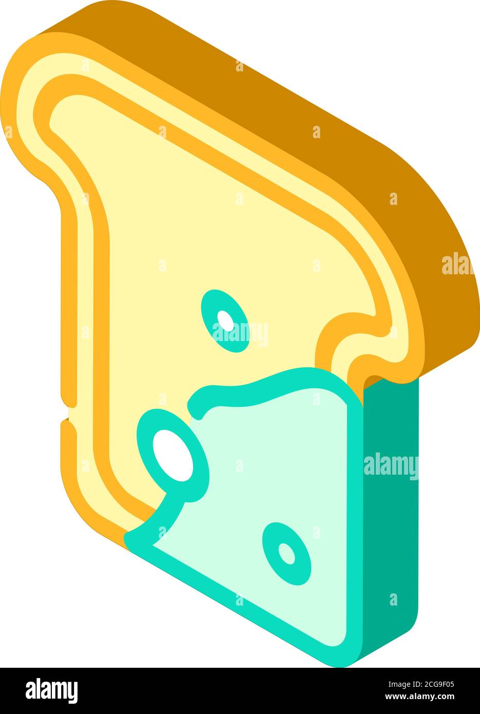 mold on bread isometric icon vector illustration Stock Vector Image ...