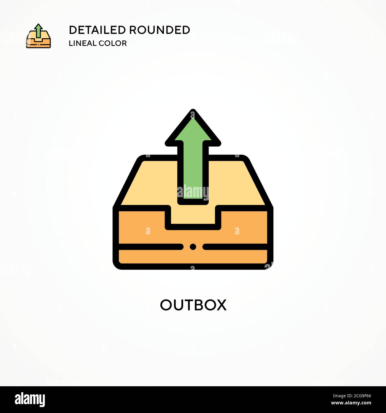 Outbox outline icon Cut Out Stock Images & Pictures - Alamy