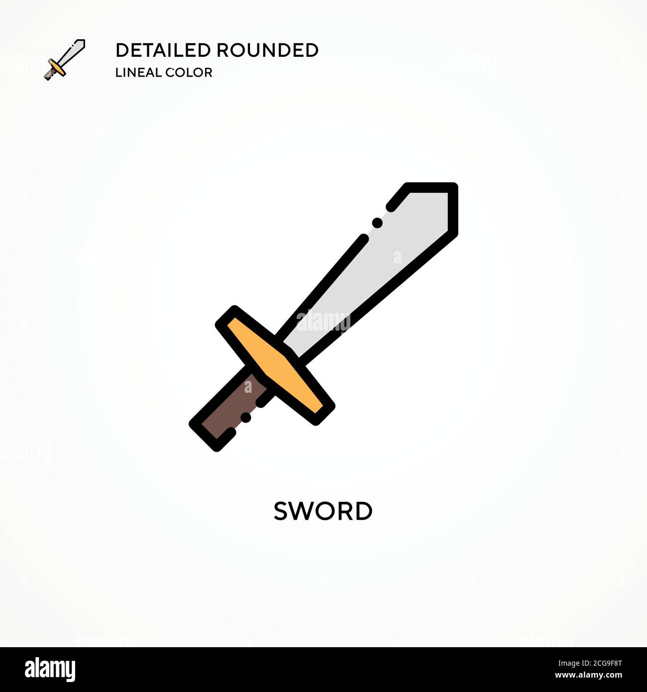 Sword vector icon. Modern vector illustration concepts. Easy to edit ...