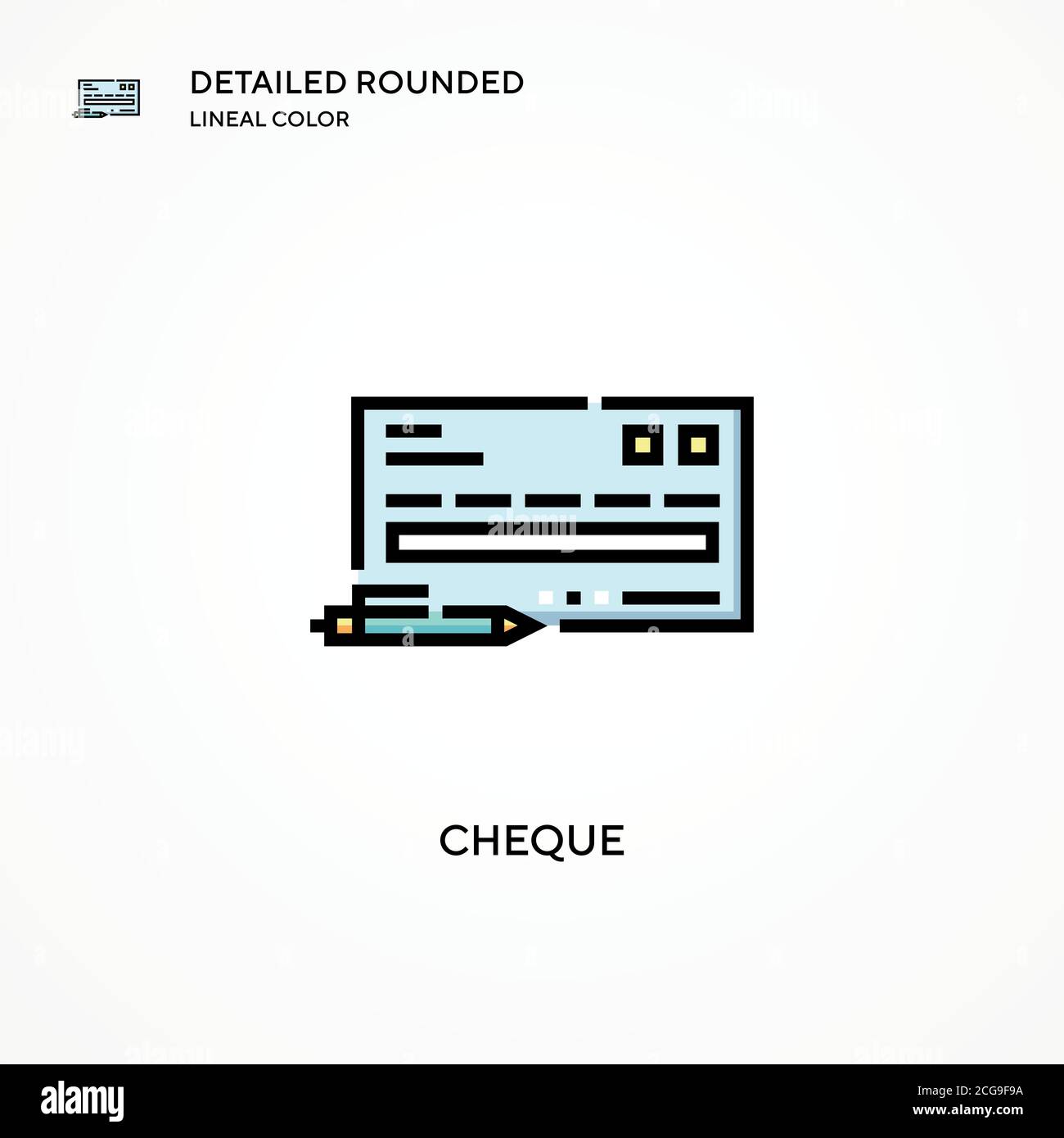 Cheque vector icon. Modern vector illustration concepts. Easy to edit ...