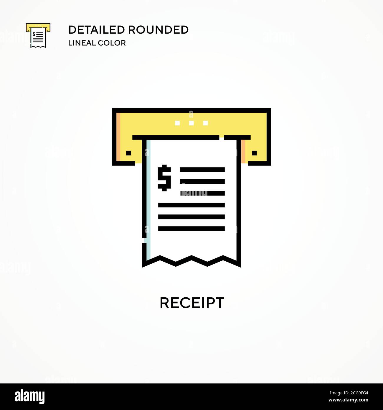 Receipt vector icon. Modern vector illustration concepts. Easy to edit ...