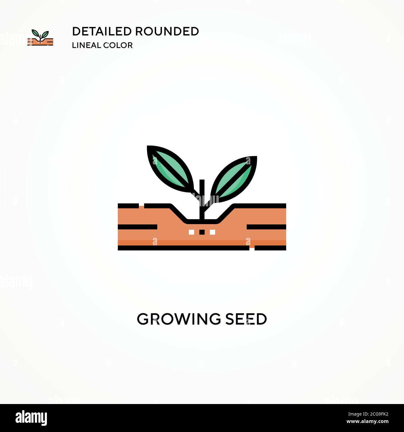 Growing seed vector icon. Modern vector illustration concepts. Easy to ...