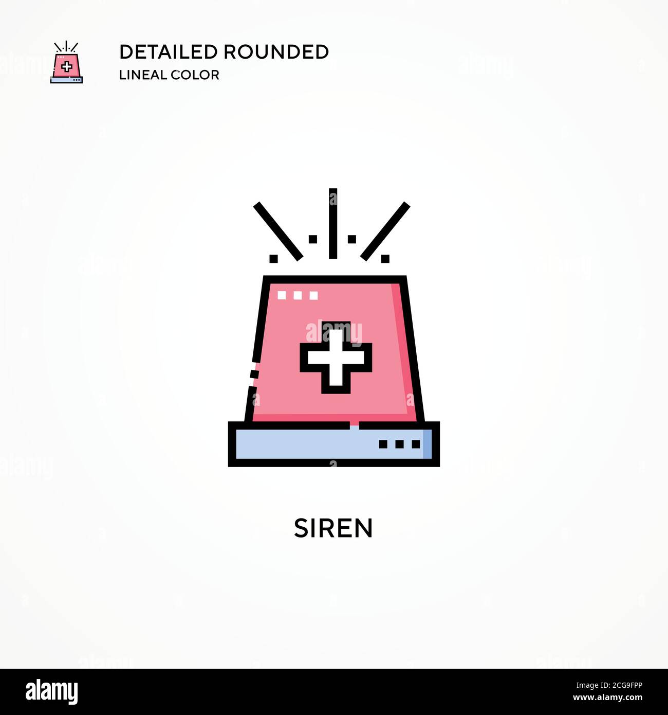 Siren vector icon. Modern vector illustration concepts. Easy to edit ...