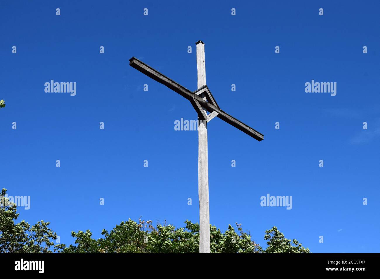 giant cross on top of the Calmont Stock Photo - Alamy