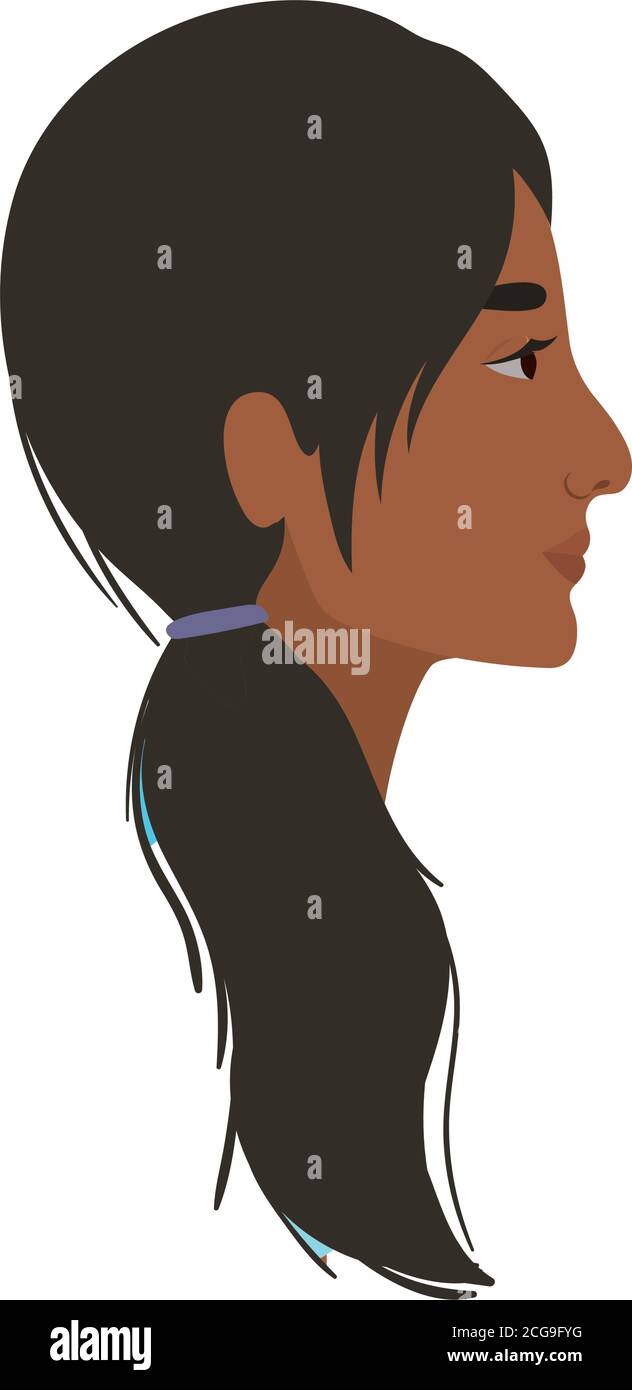 indian woman cartoon in side view vector design Stock Vector Image ...