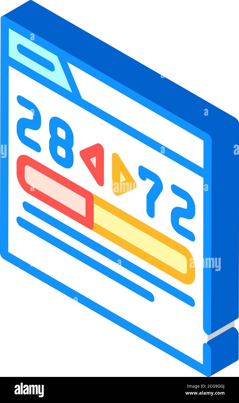 review statistic scale isometric icon vector illustration Stock Vector ...