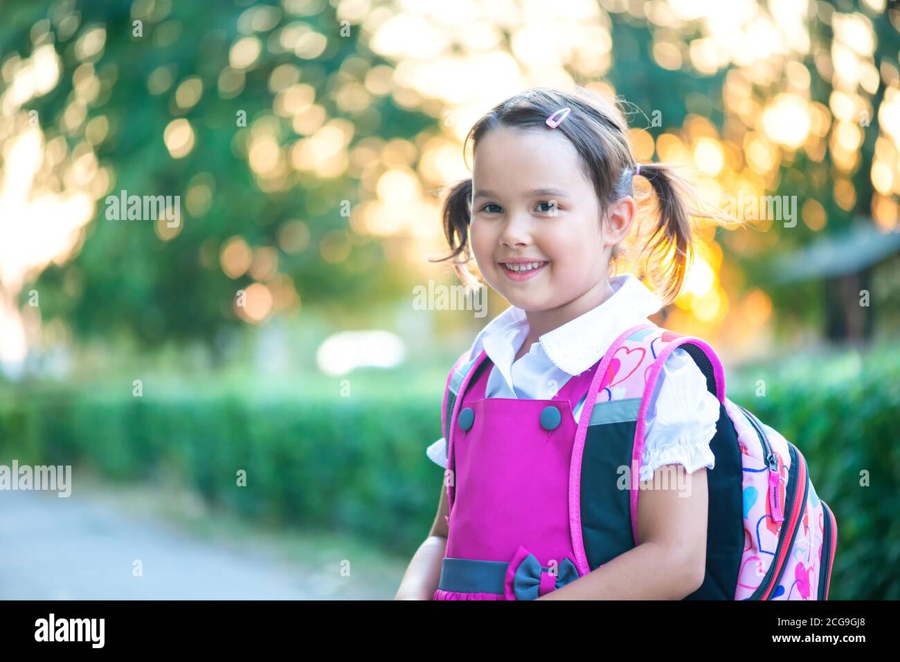 Happy school girl hi-res stock photography and images - Alamy