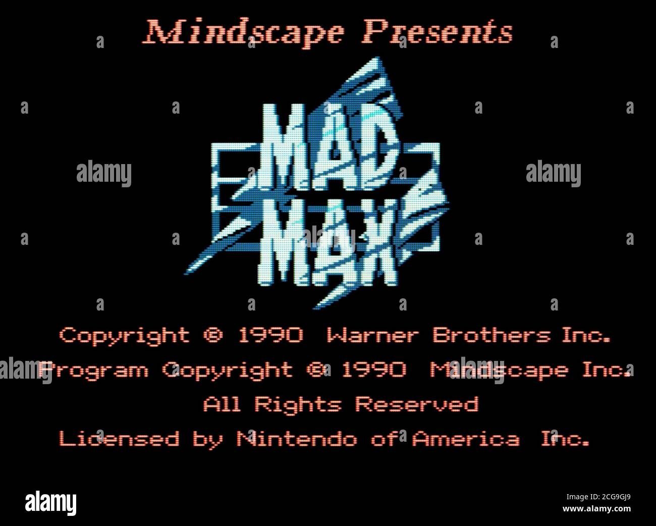 Mad Max - Nintendo Entertainment System - NES Videogame - Editorial use ...