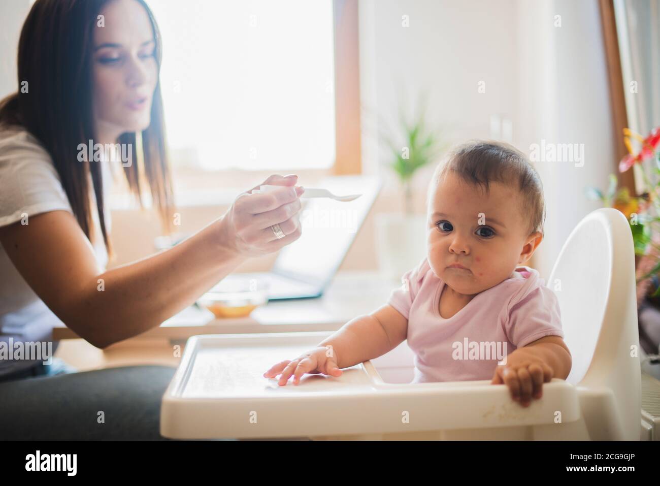 Infant toddler refuse to eat hi-res stock photography and images - Alamy