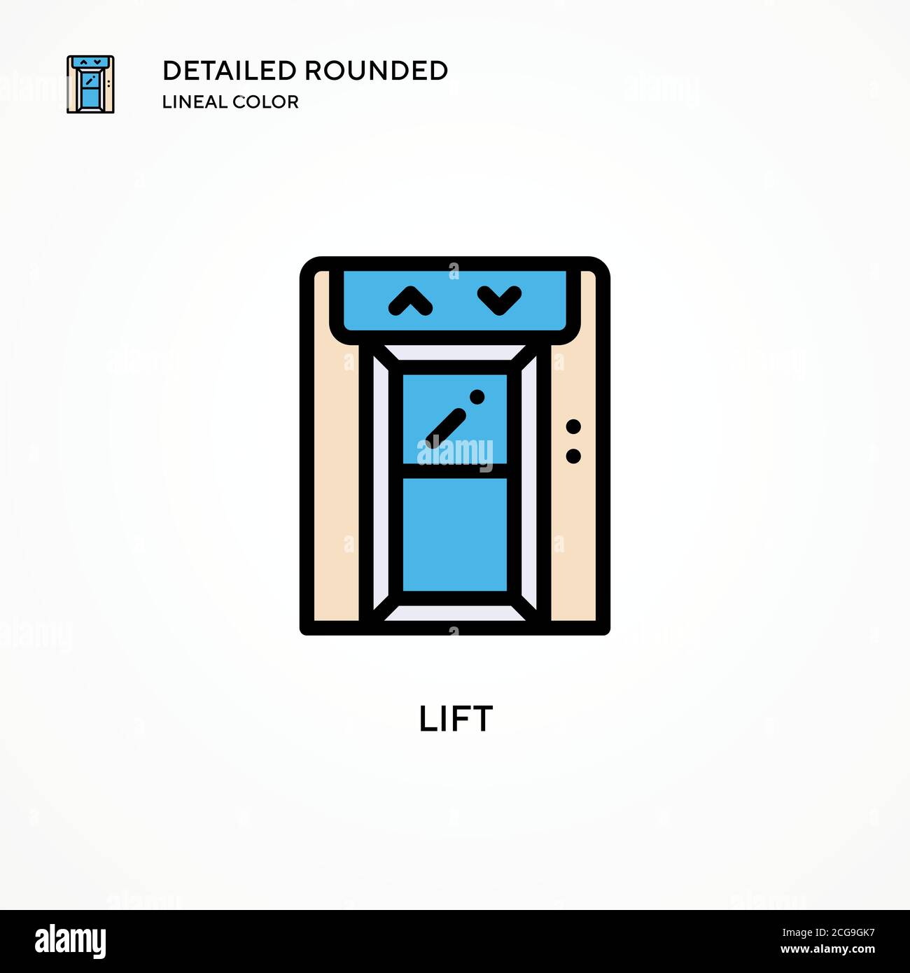 Lift vector icon. Modern vector illustration concepts. Easy to edit and ...