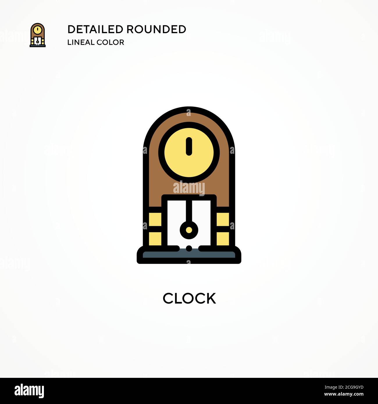 Clock vector icon. Modern vector illustration concepts. Easy to edit ...