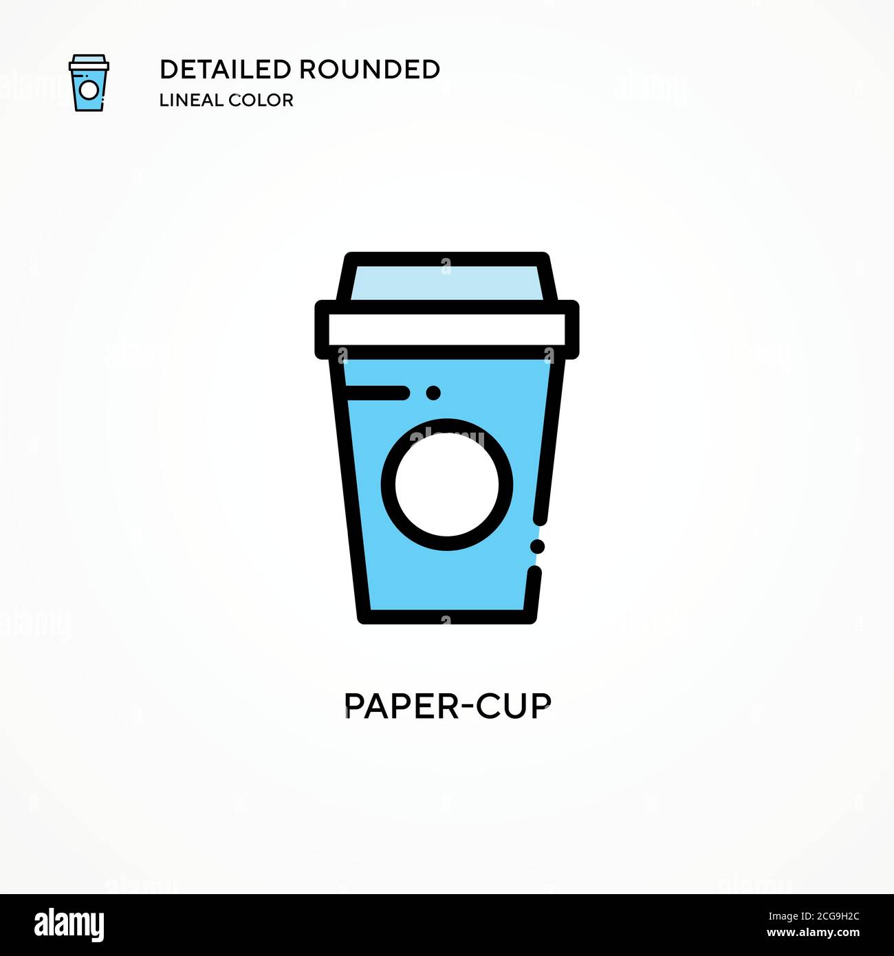 Paper-cup vector icon. Modern vector illustration concepts. Easy to ...
