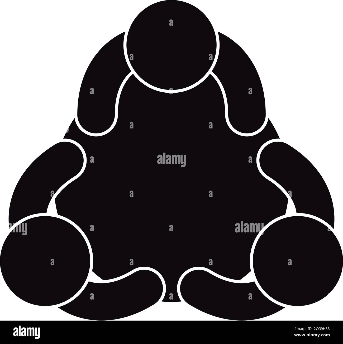 together, group people support community pictogram, silhouette style ...