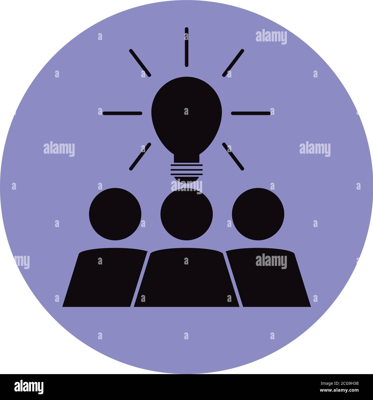 together, teamwork people creativity solution pictogram, block ...