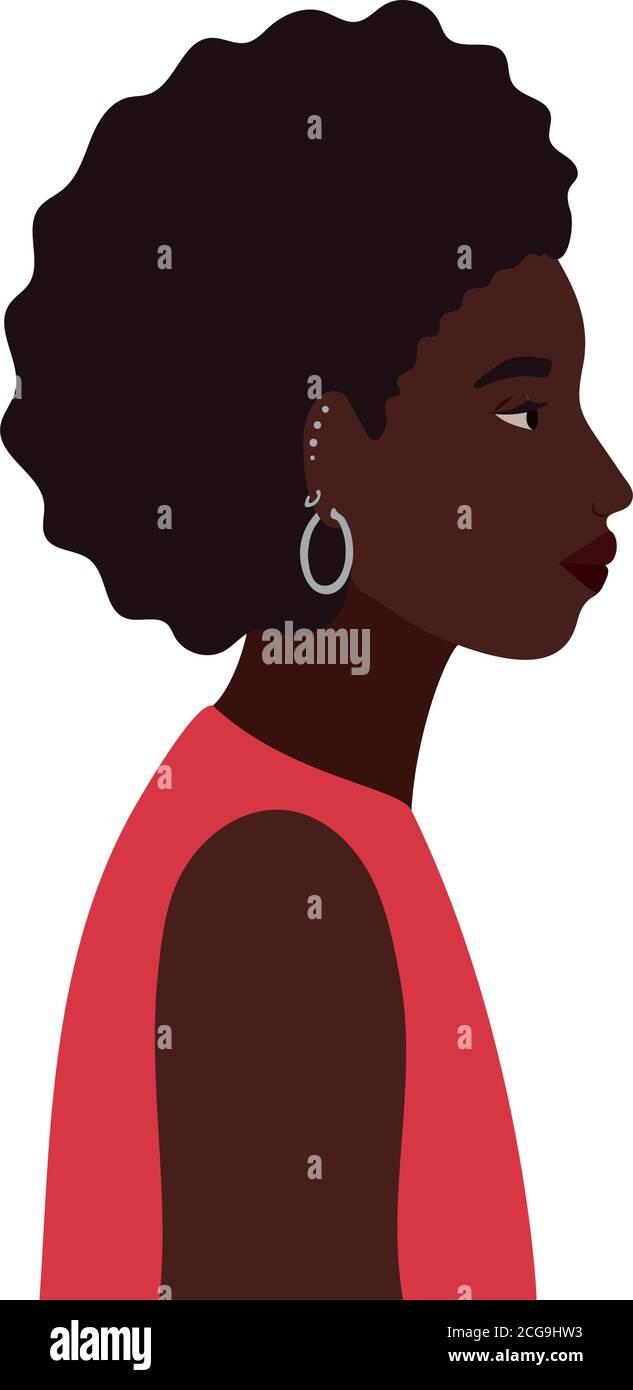 Side view pretty female Stock Vector Images - Alamy