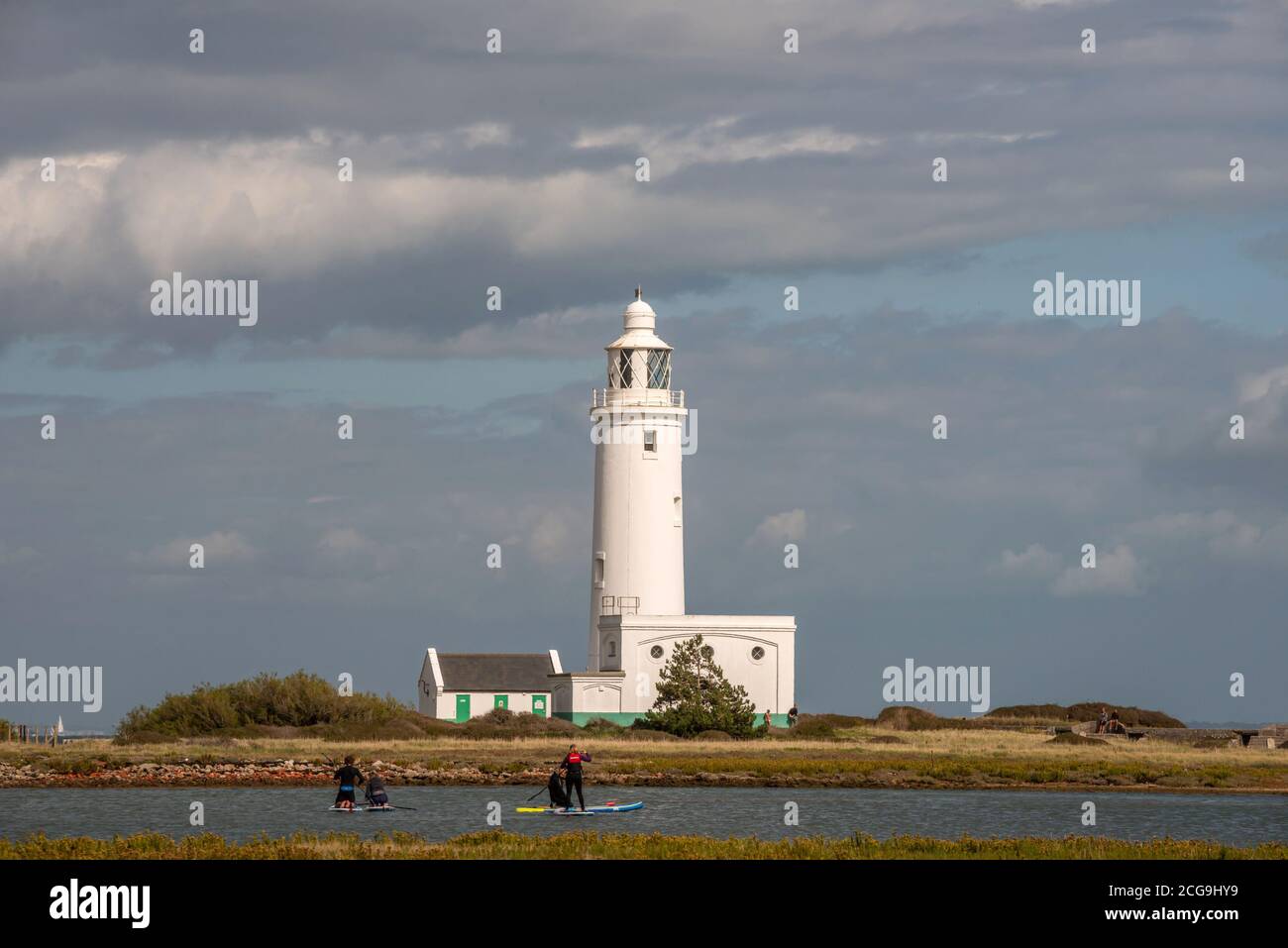 Hurst Point Lighthouse in Hampshire near the New Forest Stock Photo - Alamy