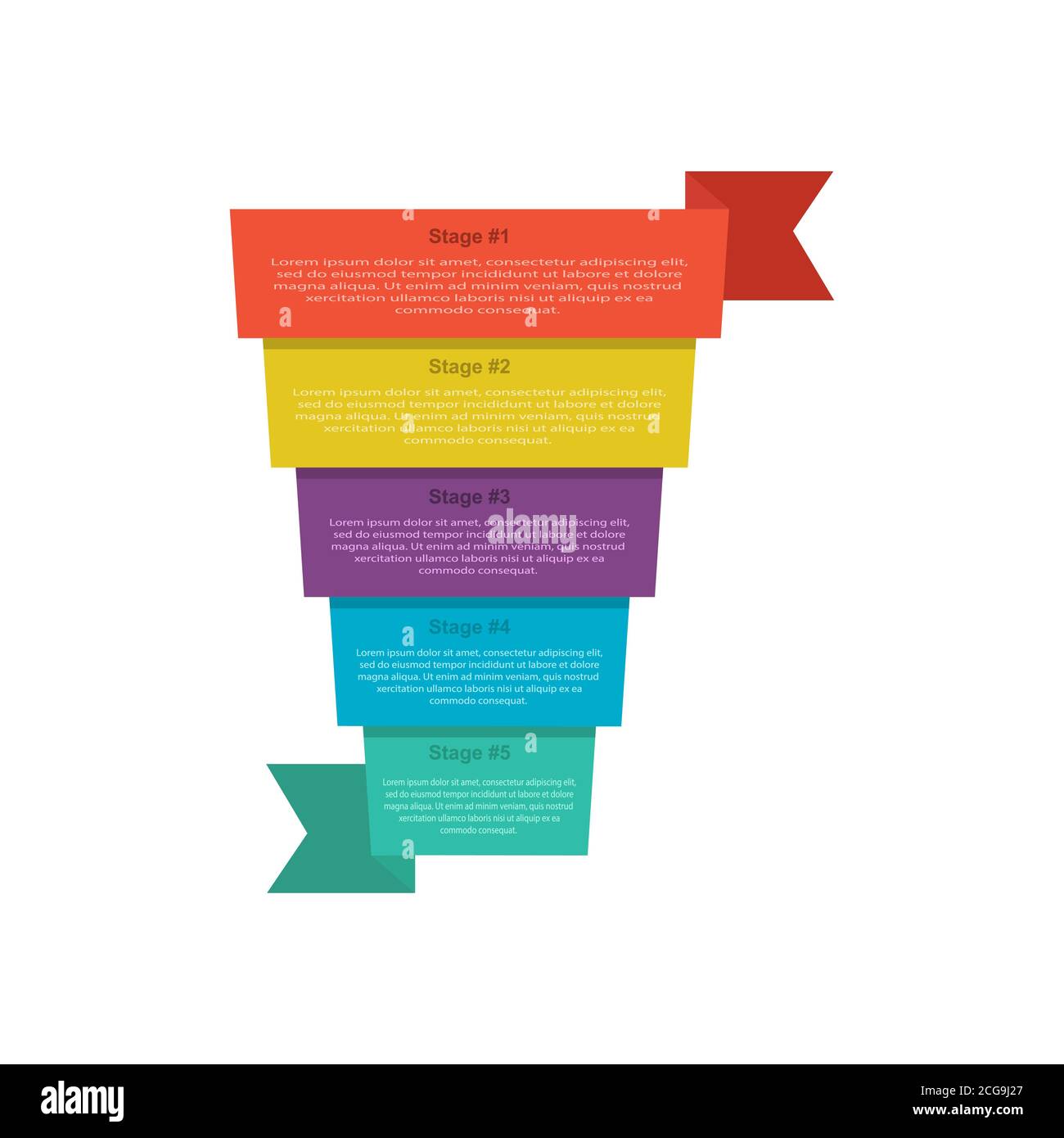 Navigation banner. Infographics and five processes of development ...