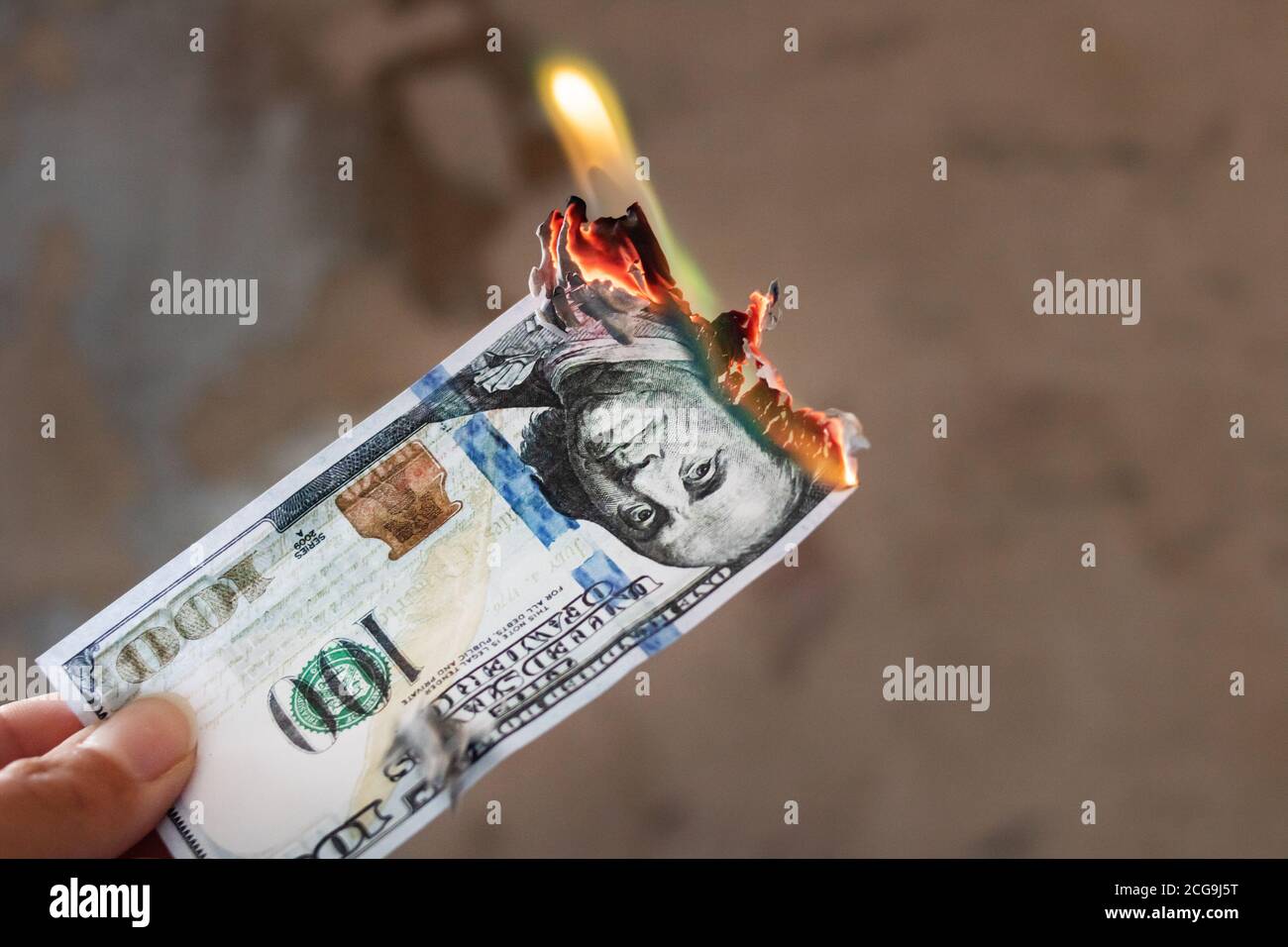 Burning Dollar Bill High Resolution Stock Photography and Images - Alamy