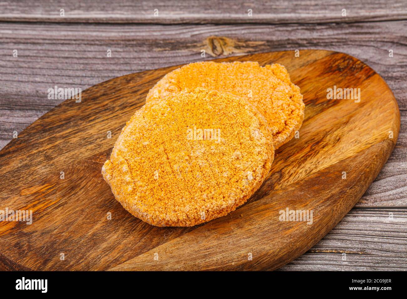 Raw homemade chicken cutlet for roast Stock Photo - Alamy
