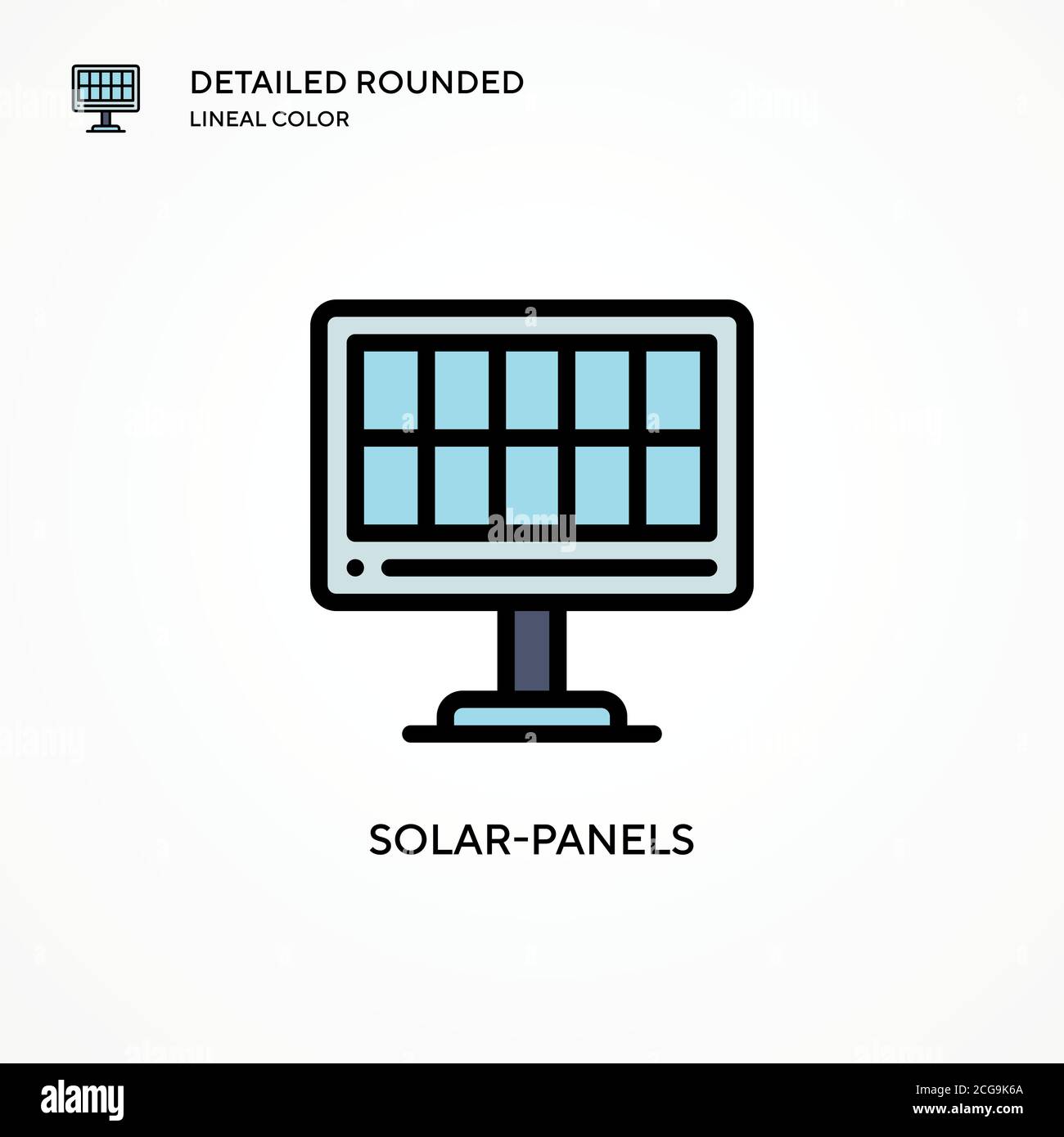 Solar-panels vector icon. Modern vector illustration concepts. Easy to ...