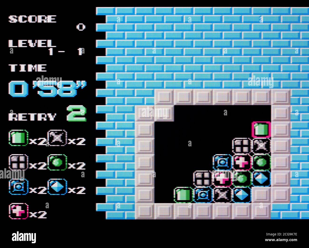 Puzznic - Nintendo Entertainment System - NES Videogame - Editorial use ...