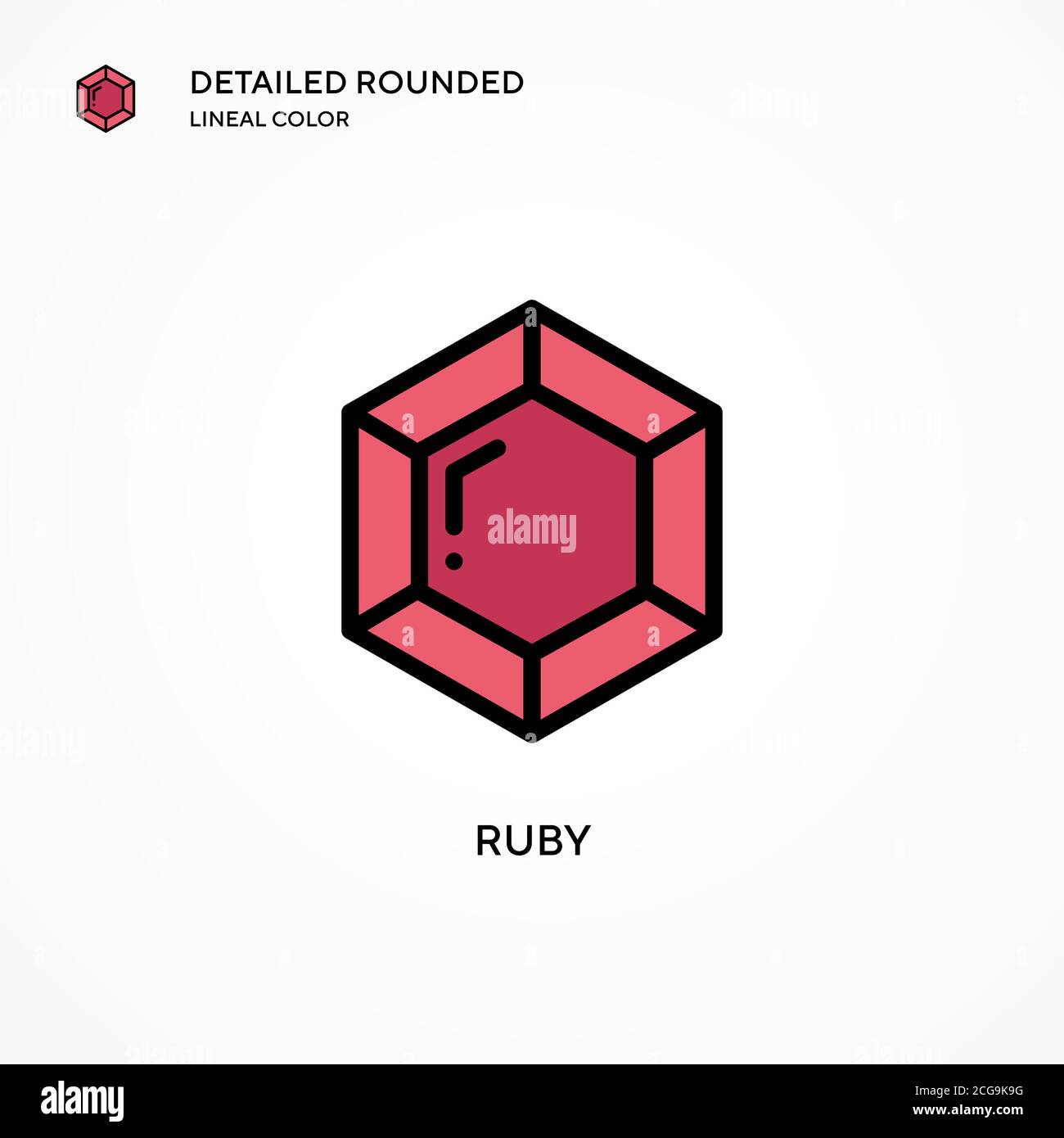 Ruby vector icon. Modern vector illustration concepts. Easy to edit and ...