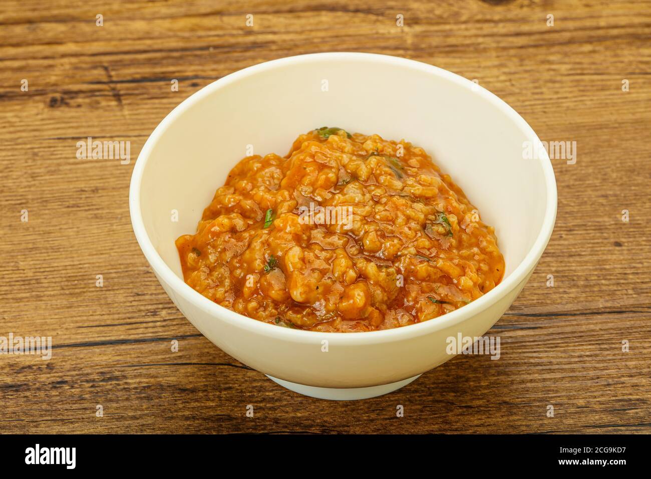 Traditional Georgian Kharcho soup with meat and spices Stock Photo - Alamy