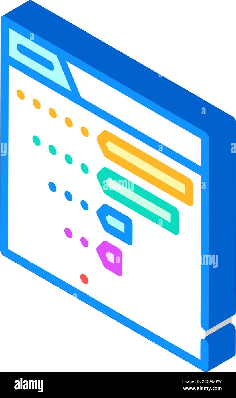 review statistics isometric icon vector isolated illustration Stock ...