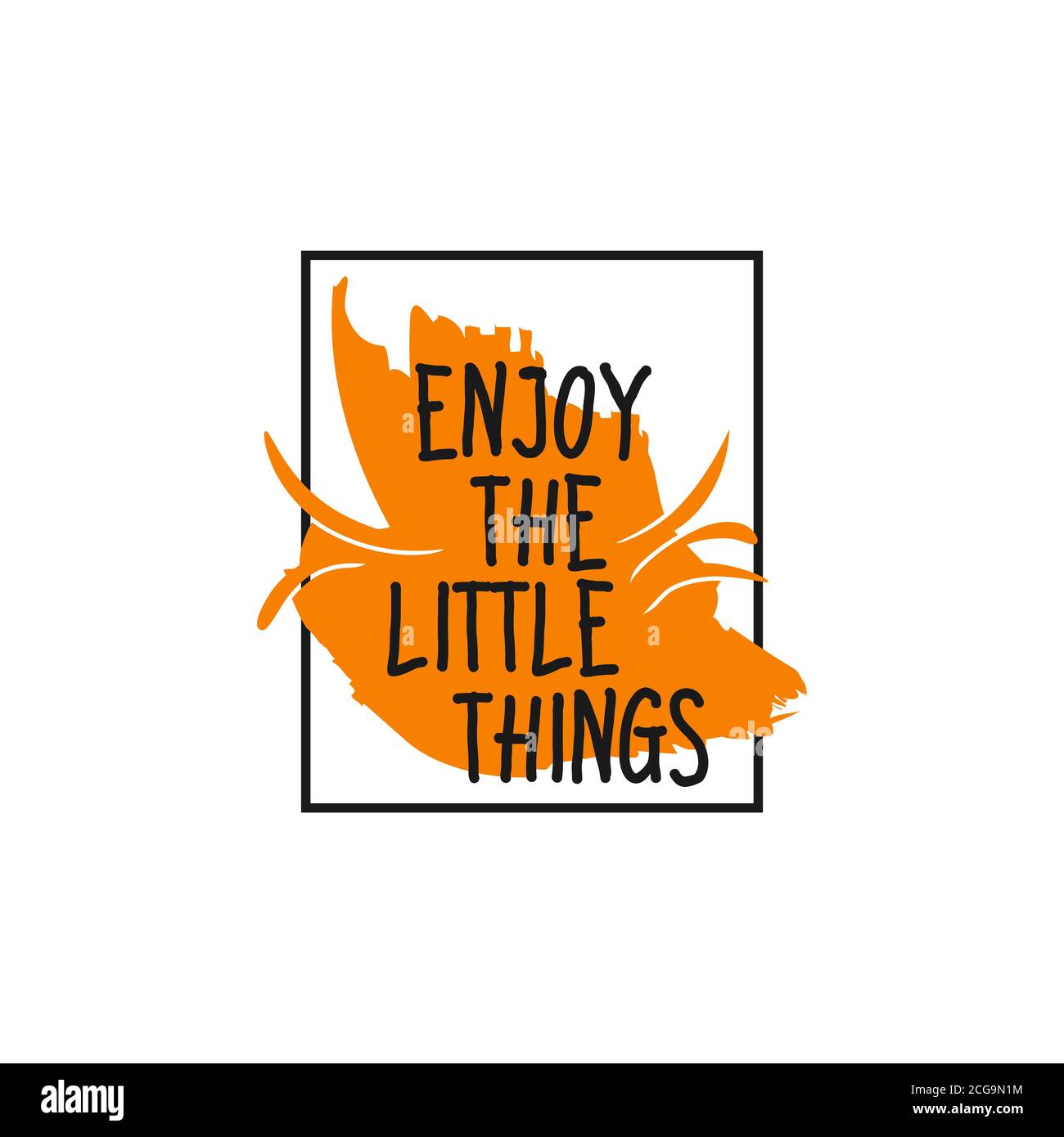 Enjoy the little things hand lettering motivational quote banner ...