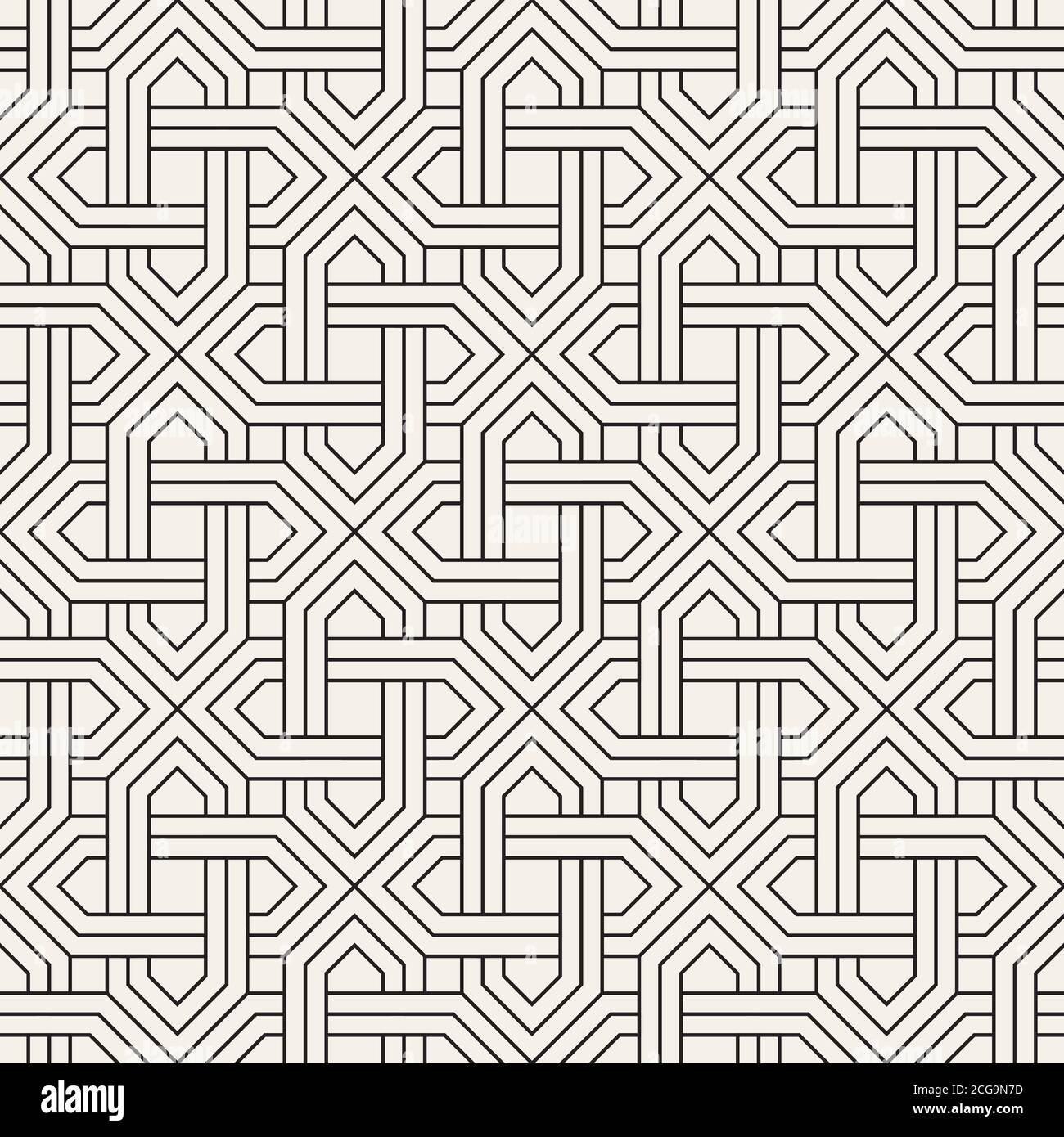Vector Seamless Pattern Modern Stylish Abstract Texture Repeating Geometric Tiles Stock Vector