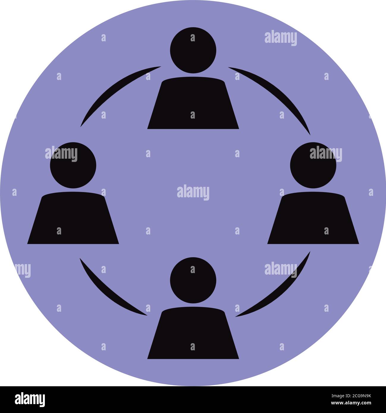 together, workgroup society pictogram, block silhouette icon vector ...