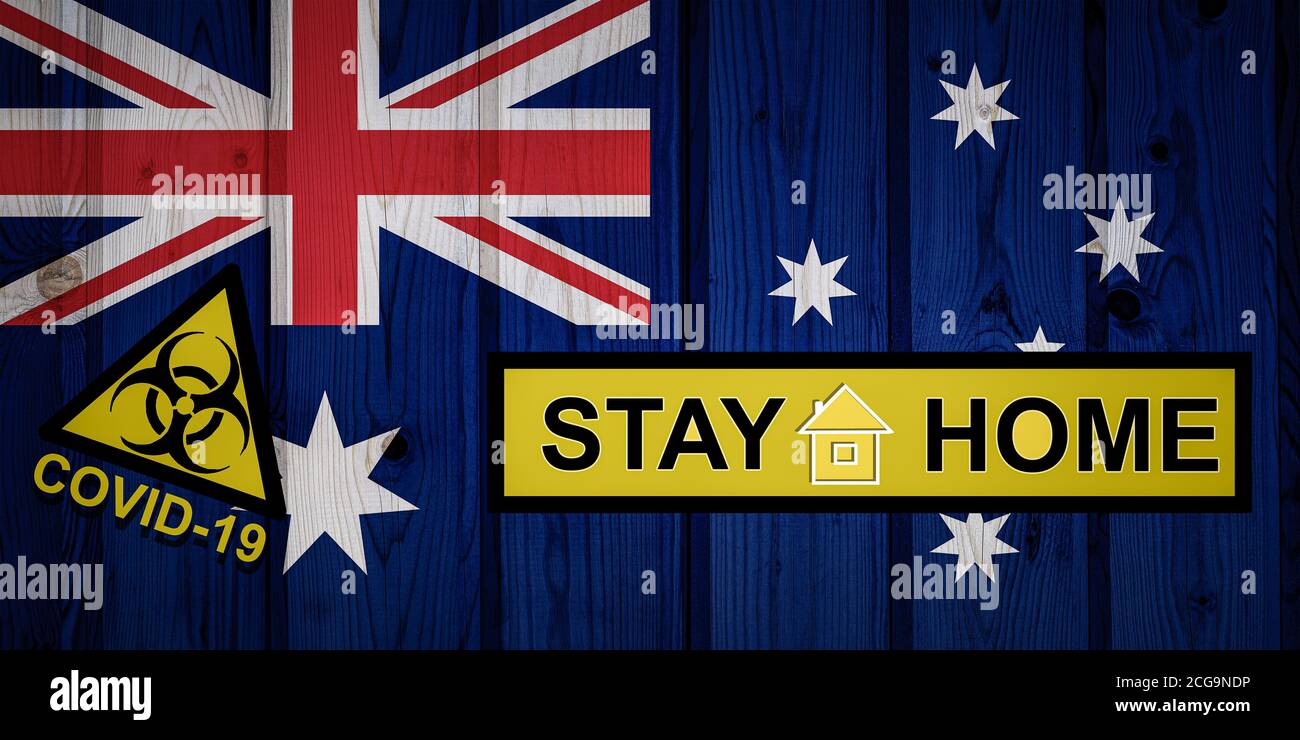 Flag of the Australia in original proportions. Quarantine and isolation ...