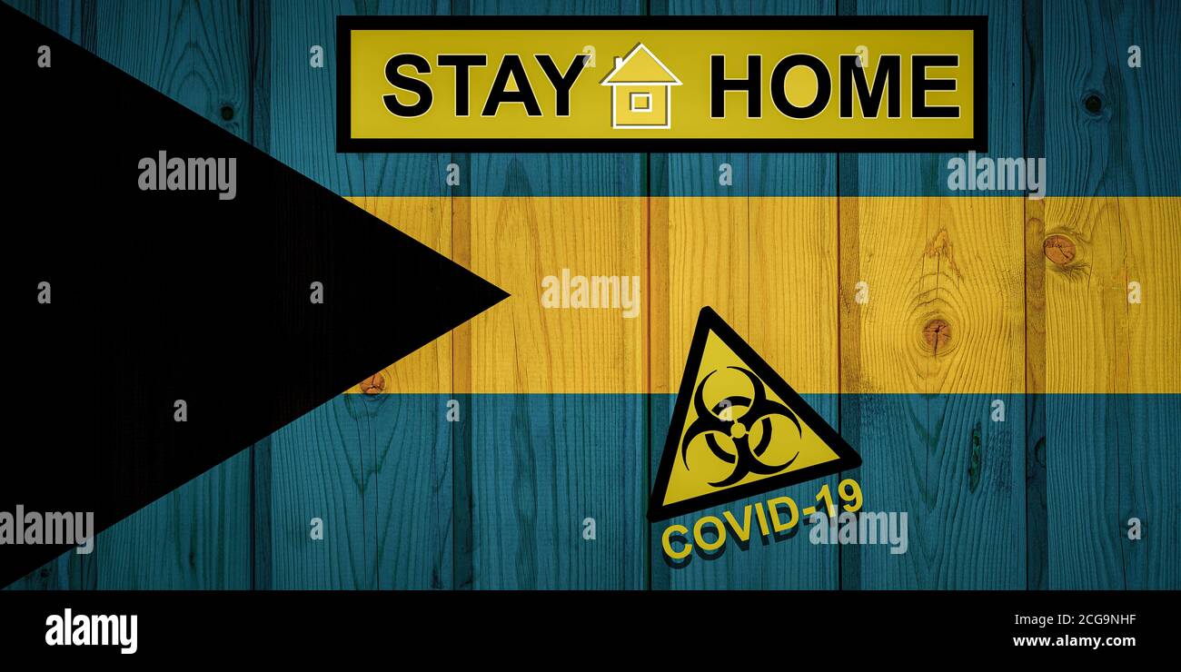 Flag of the Bahamas in original proportions. Quarantine and isolation ...