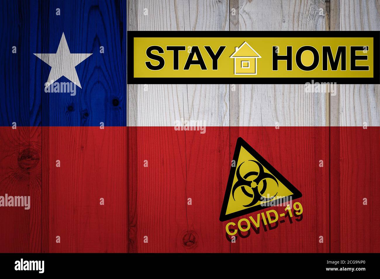 Flag of the Chile in original proportions. Quarantine and isolation ...