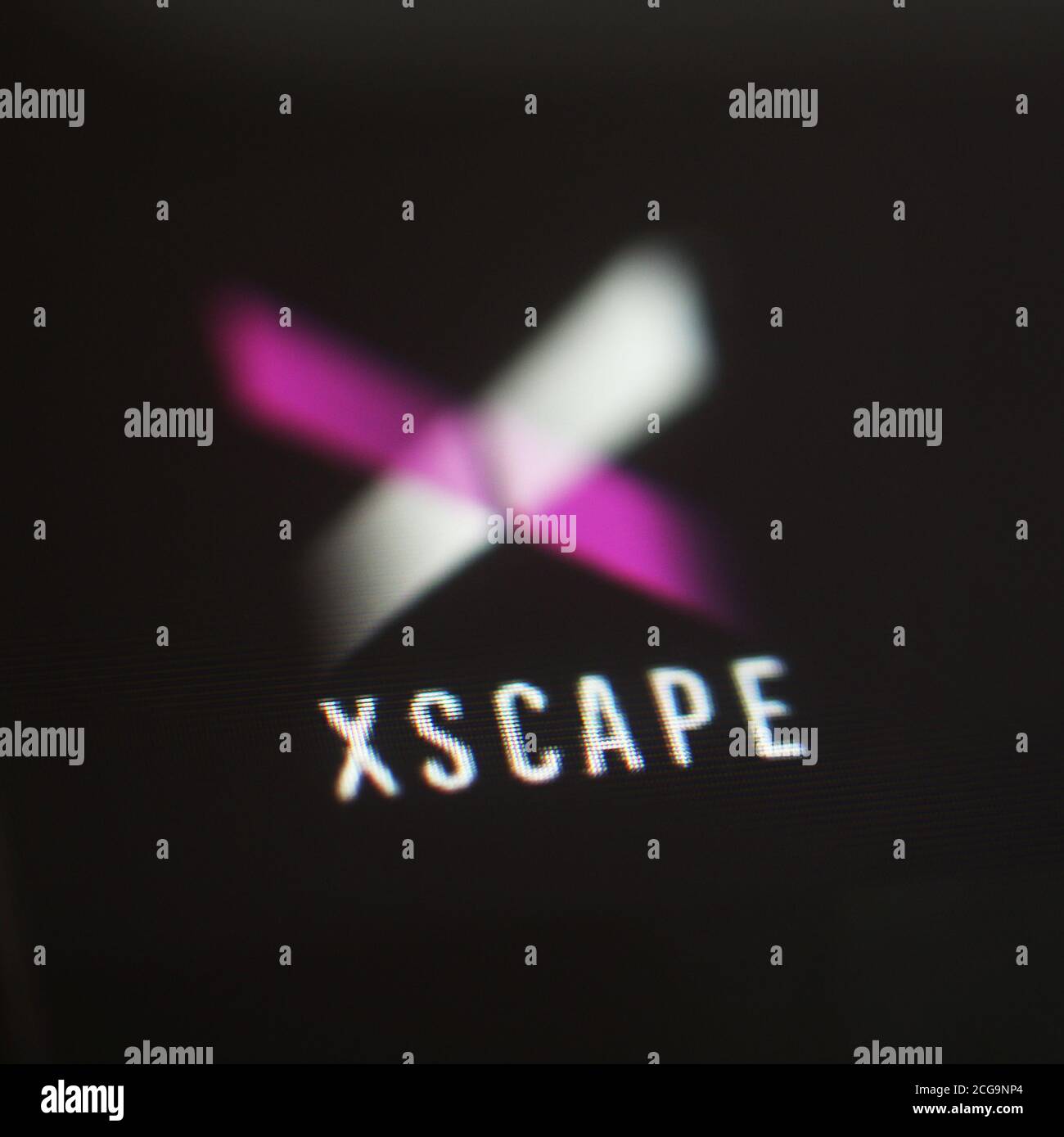 Xscape company logotype on the screen of smartphone Stock Photo - Alamy