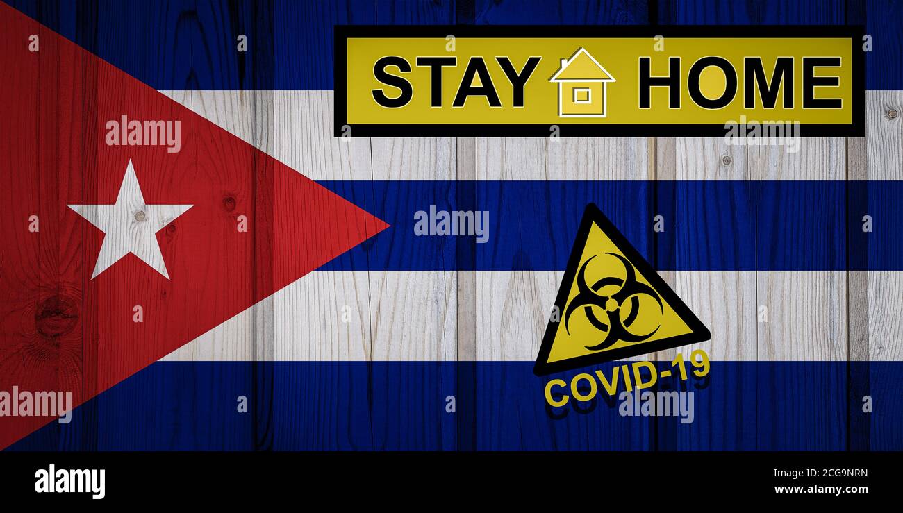 Flag of the Cuba in original proportions. Quarantine and isolation ...
